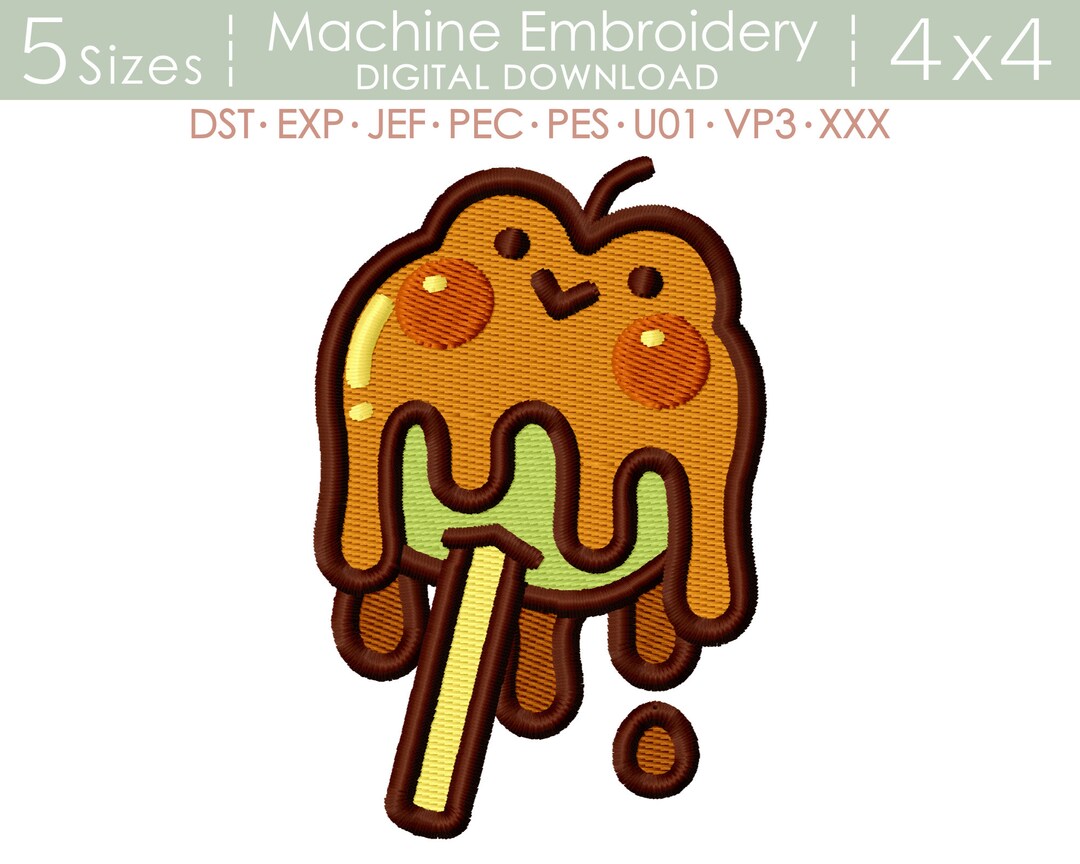 DIGITAL DOWNLOAD - Frog Caramel Apple - Animal Sweets Theme - Machine ...