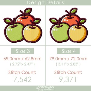 DIGITAL DOWNLOAD - Apples - Fruits Theme - Machine Embroidery Design ...
