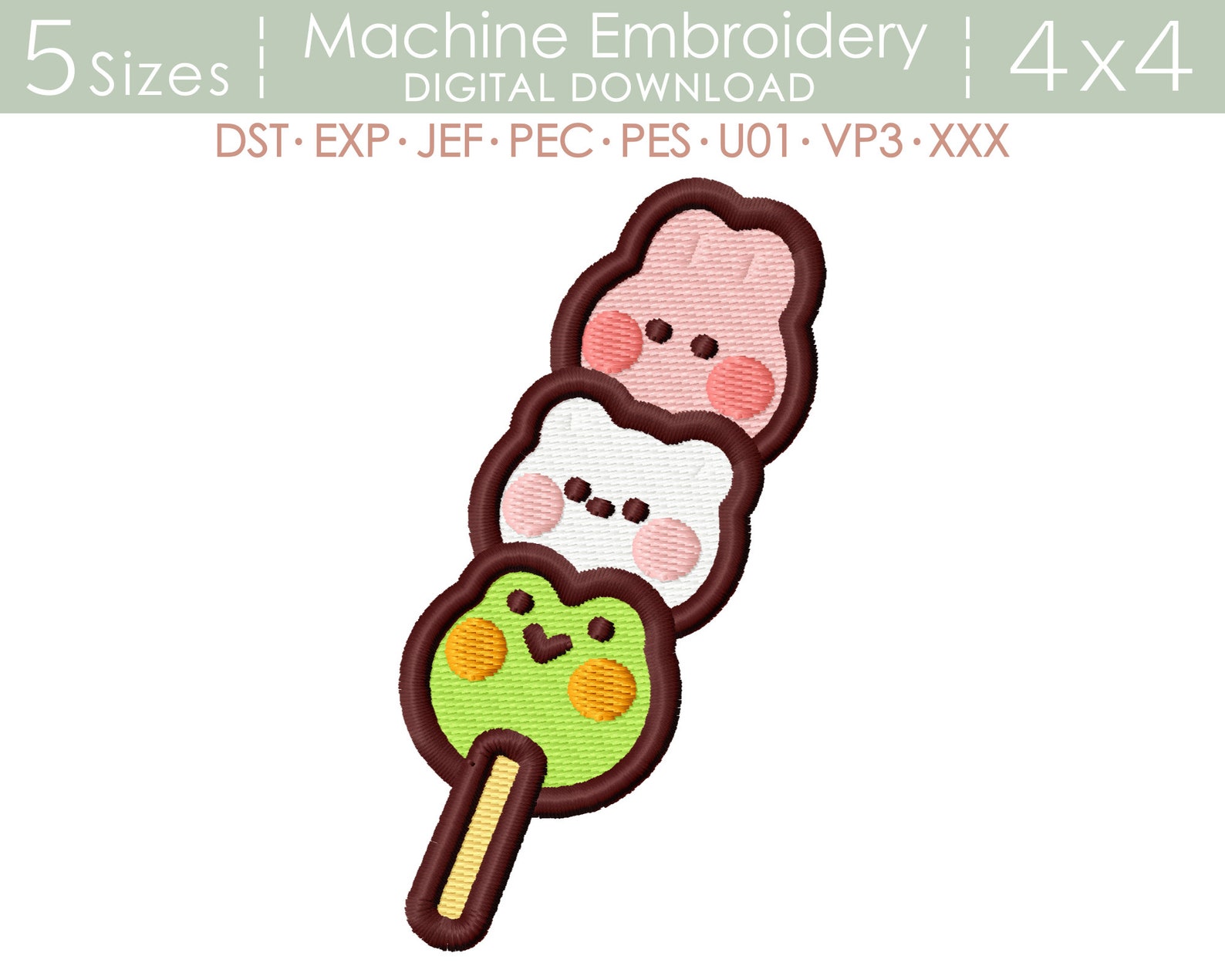 DIGITAL DOWNLOAD - Animal Dango - Animal Sweets Theme - Machine ...