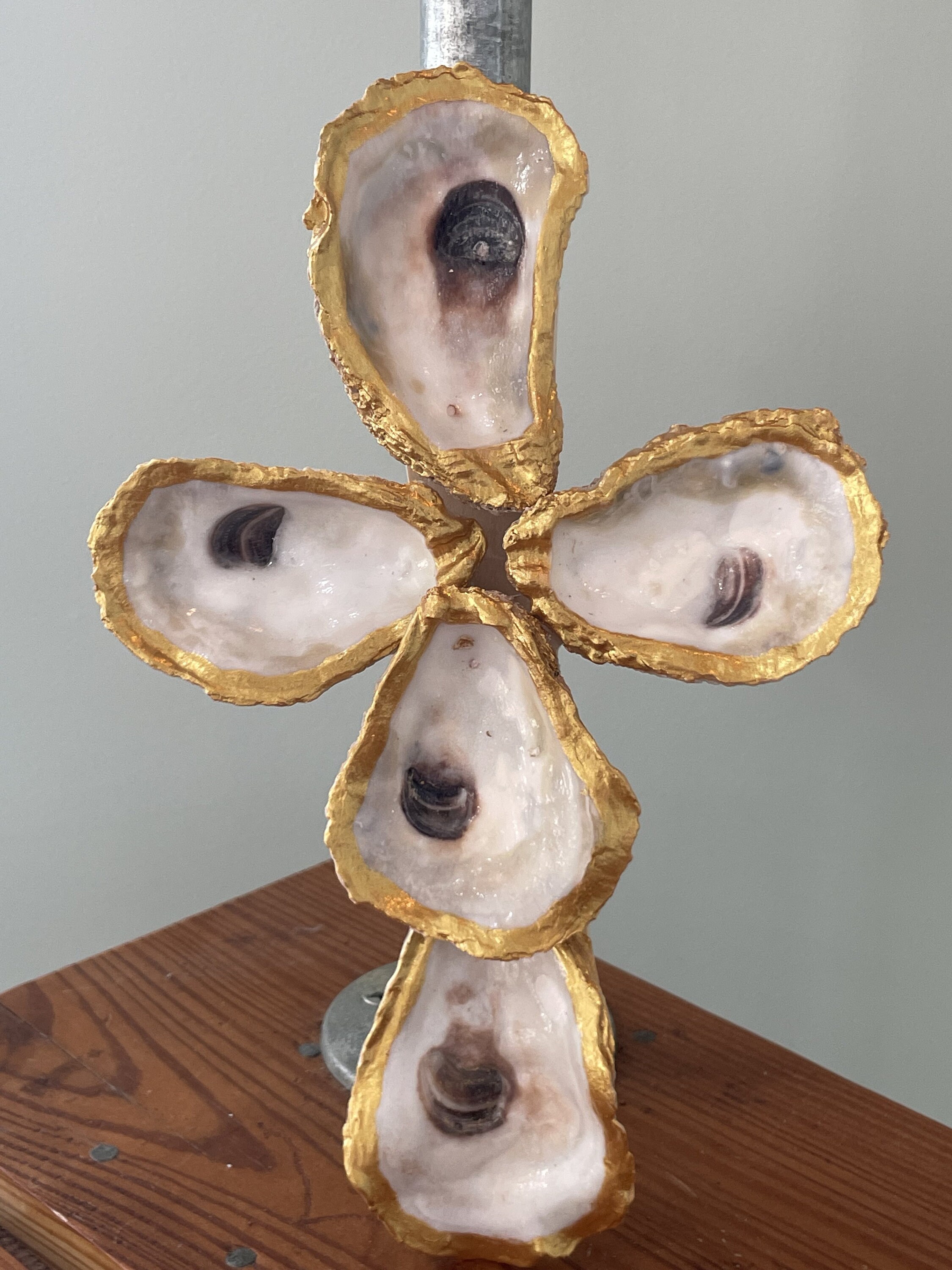 Gold Oyster Shell Cross - Etsy