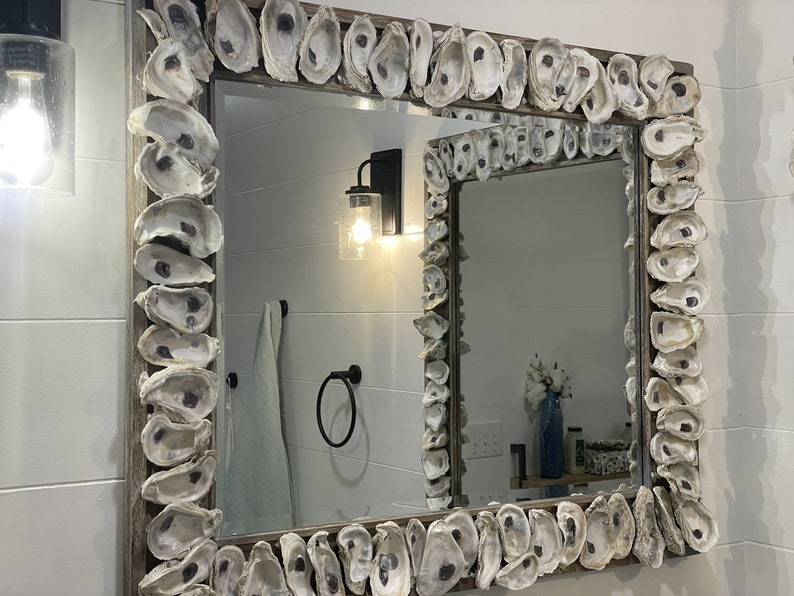 Large Oyster Shell Mirror (29.5"x35.5"x2") - Etsy