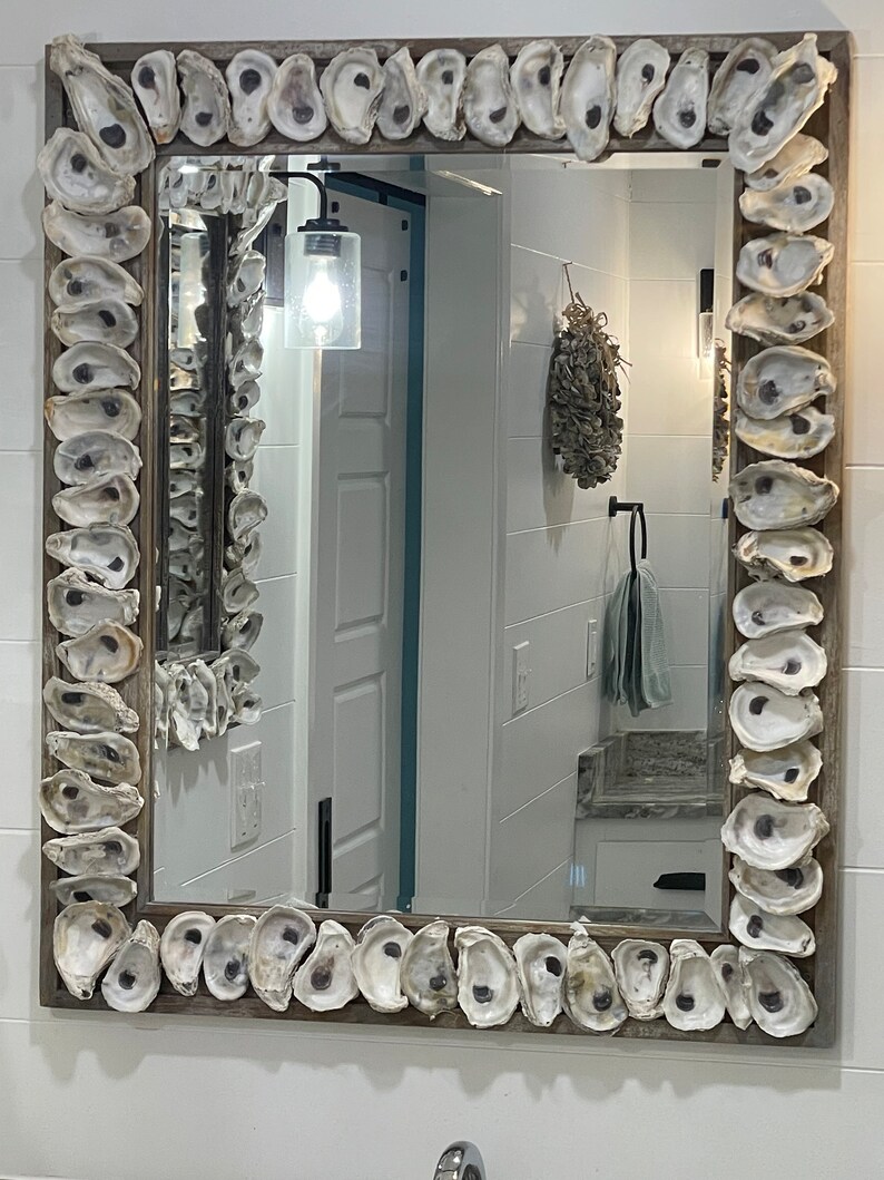 Large Oyster Shell Mirror (29.5"x35.5"x2") - Etsy