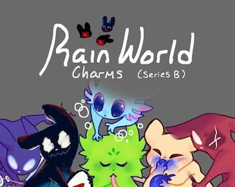 Rain World Acrylic Charms set 1 /// Looks to the Moon, Five Pebbles ...