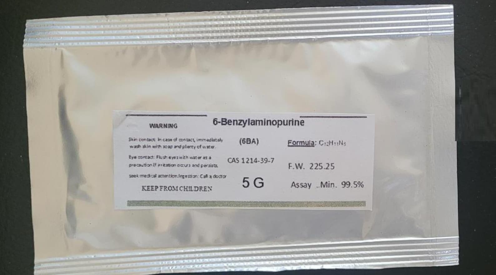 6-benzylaminopurine 99.5% 5 Grams Powder - Etsy