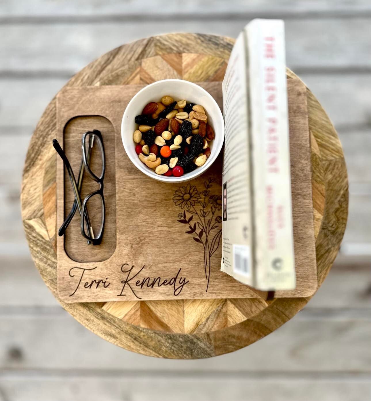 Birth Flower Book Stand Wooden Book Stand Christmas Gift - Etsy