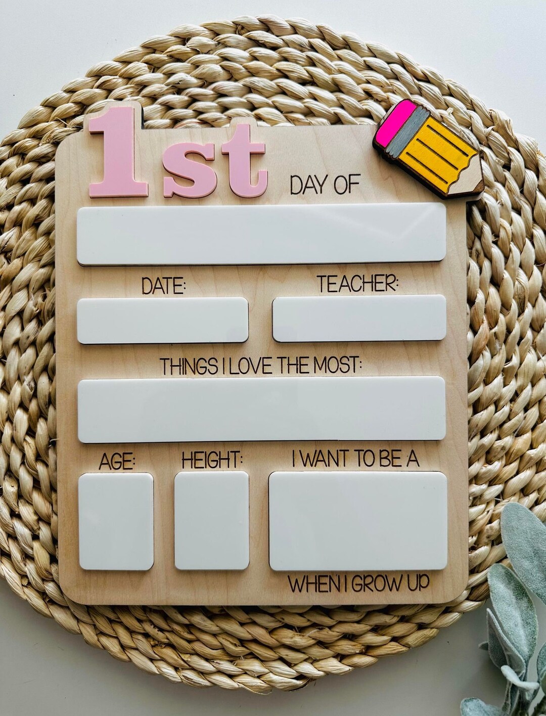 First Day of School Dry Erase Board Back to School Signs Back to School ...