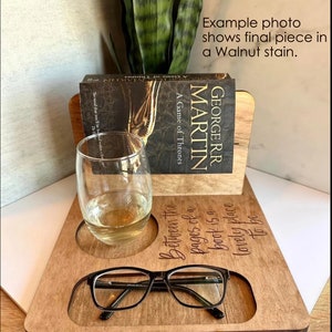 CUSTOM MESSAGE Book Stand Personalized Wooden Book Stand Book Mark Book ...