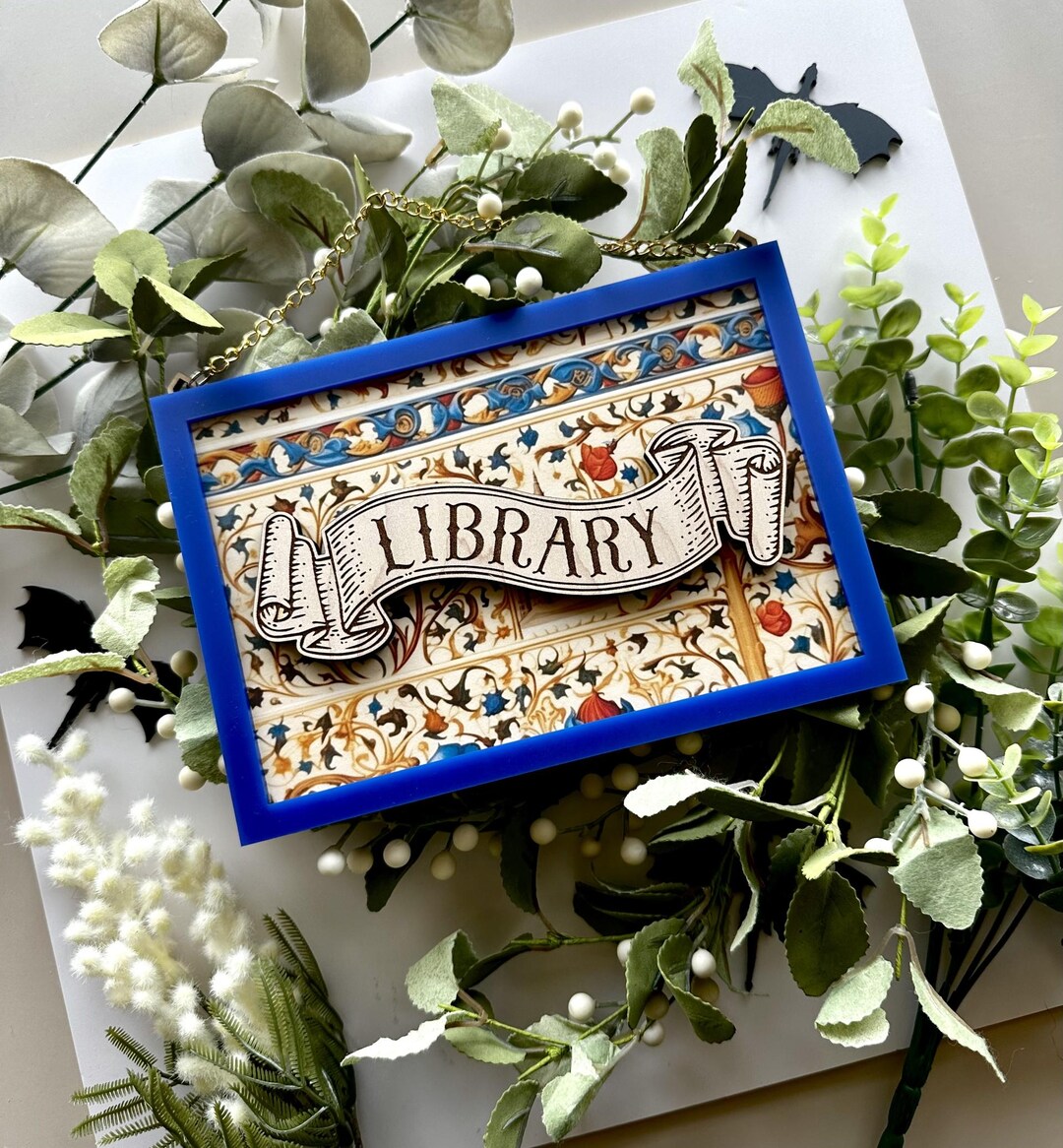 Medieval Library Sign: Renaissance-inspired Reading Nook Decor - Etsy