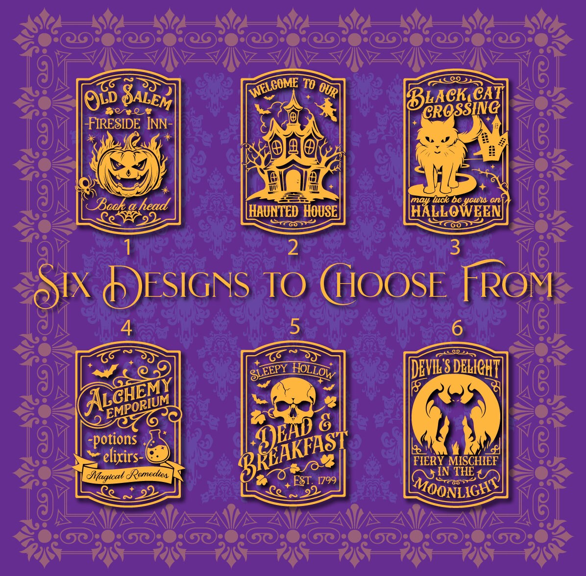 Spooky Halloween LED Sign Depicting a Haunted Mansion, Pumpkin and ...