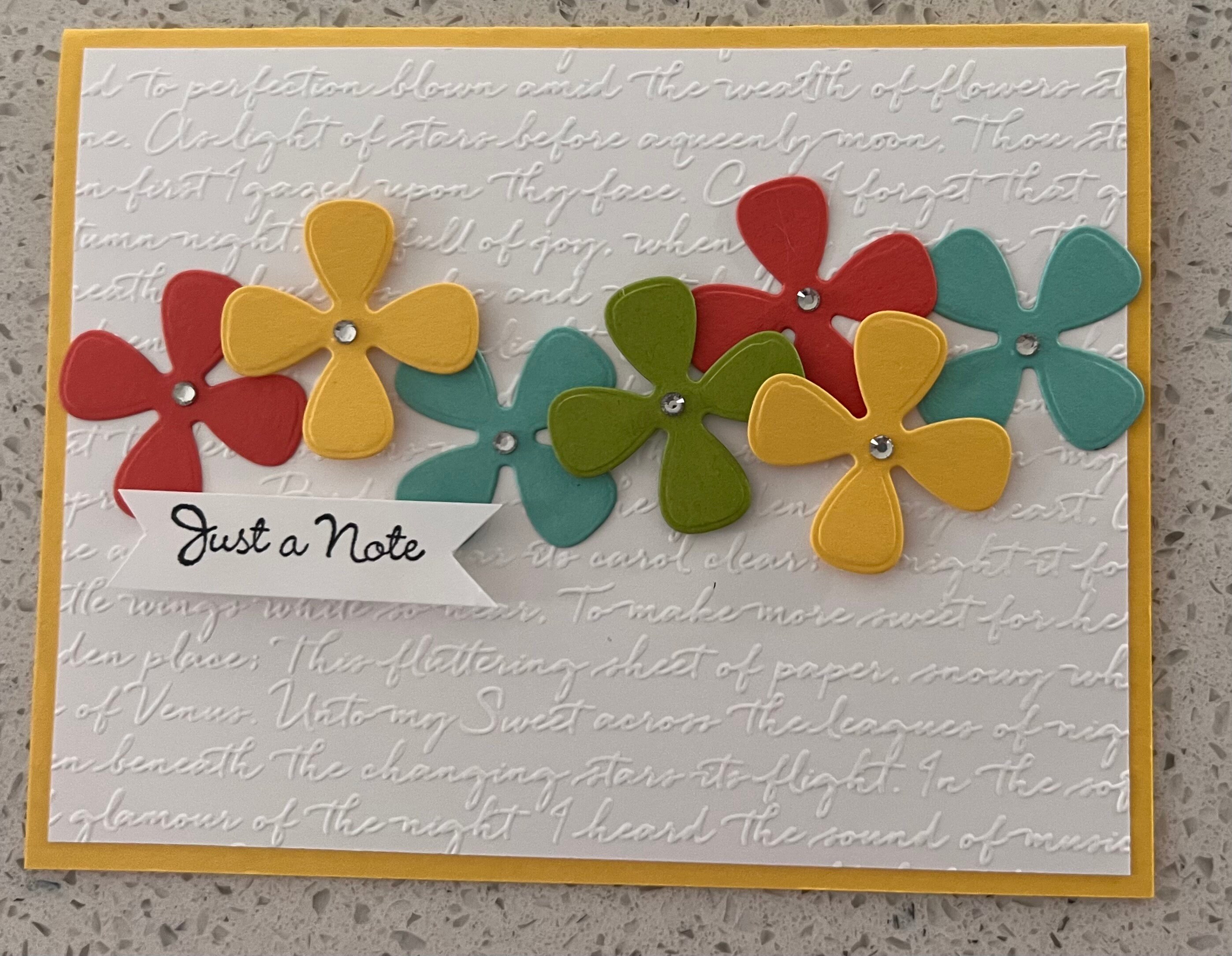 Just a Note Handmade Greeting Card - Etsy