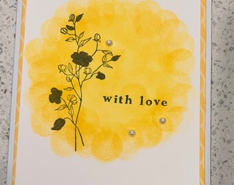 With Love - Handmade Card - Etsy