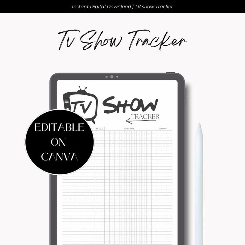 Tv Show Tracker | Digital Download PDF - Etsy