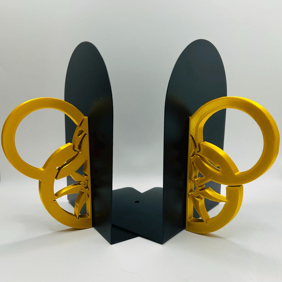 Wheel Magnetic Bookend Set | Decorative Book Ends | Symbol Bookends ...