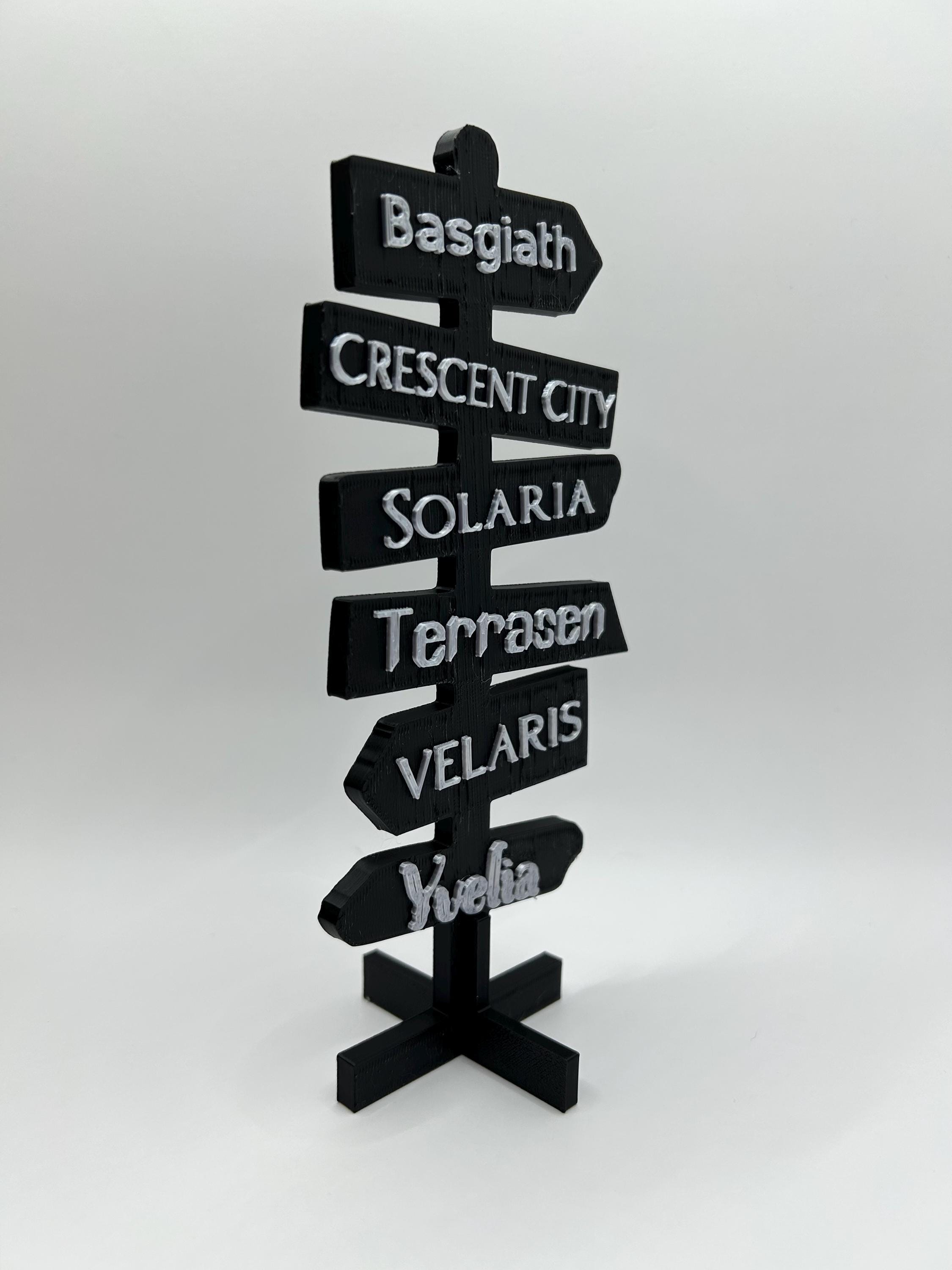 Fantasy Sign Post | Bookish Decor | Romantasy| Gift | 3D Print - Etsy