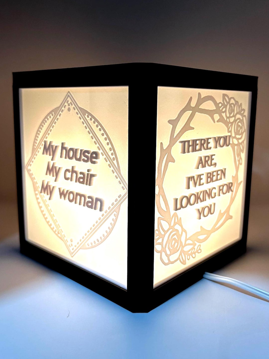 Book Boyfriend Lamp | Light up Quotes | Decorative Book Decor | Cover ...