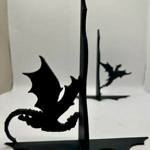 Dragon Bookend Set | Decorative Book Ends | Chapter Art Bookends | 3D ...