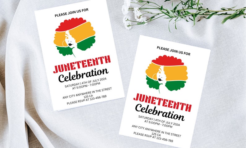 Printable Juneteenth Celebration Invitation: Editable Event Invite - Etsy