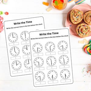 Telling Time Worksheet: Clock Math, Analog & Digital (PDF) - Etsy