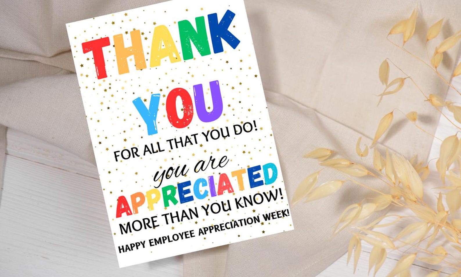 Employee Appreciation Thank You Card: Corporate Recognition (digital ...