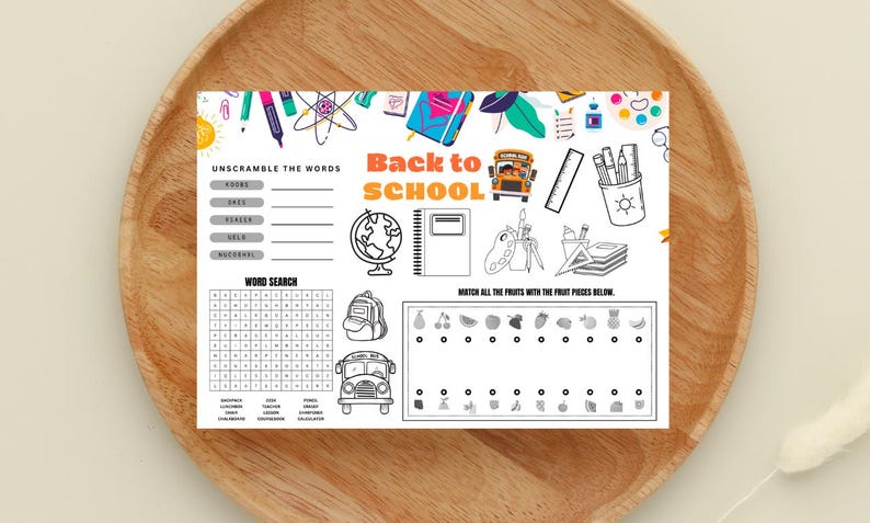 Back to School Printable Coloring Sheet, Back to School Worksheets for ...