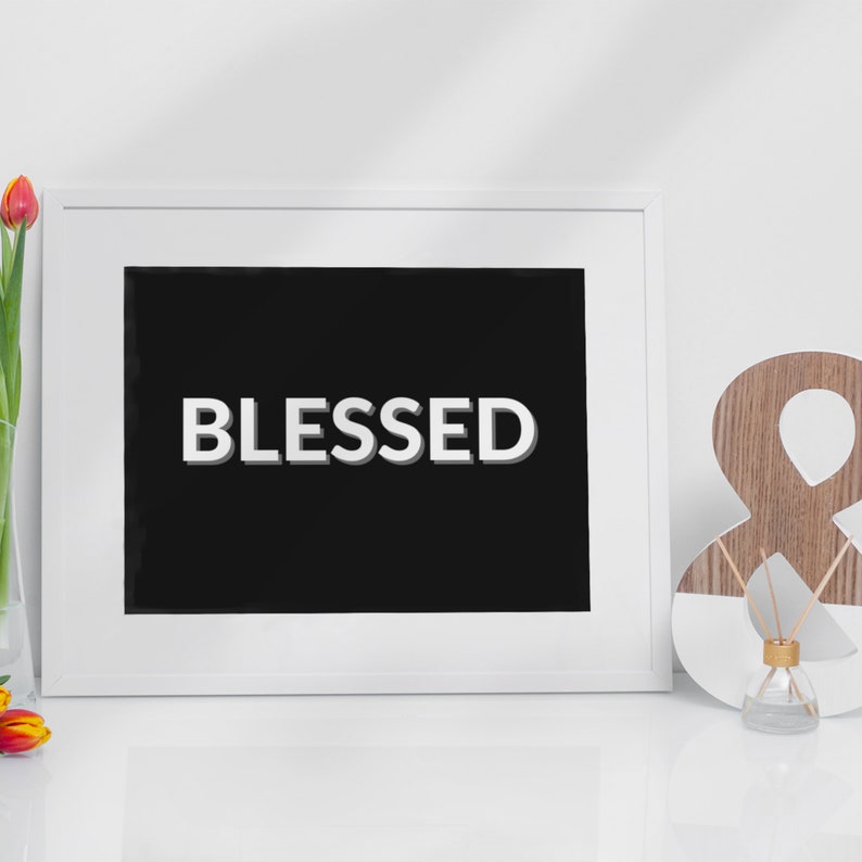 Blessed Motivational Wall Art.. - Etsy