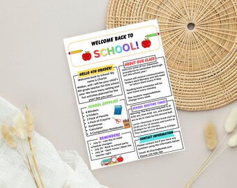 Welcome Note From Teacher, Welcome Back to School Letter to Parents ...