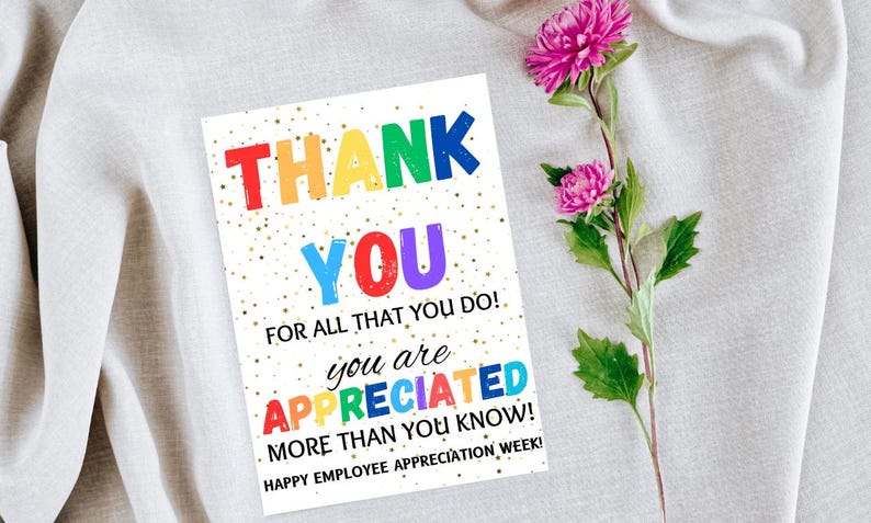 Employee Appreciation Thank You Card: Corporate Recognition (digital ...