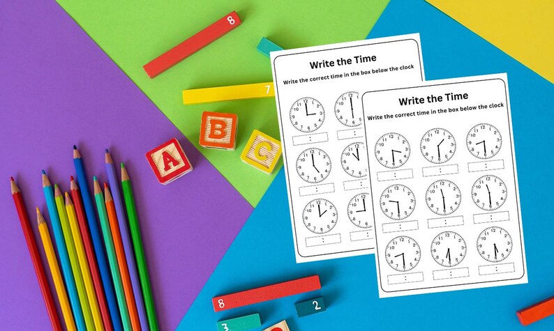 Telling Time Worksheet: Clock Math, Analog & Digital (PDF) - Etsy
