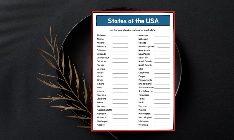 Printable US States and Capitals Flash Cards, US Geography, Learn the ...