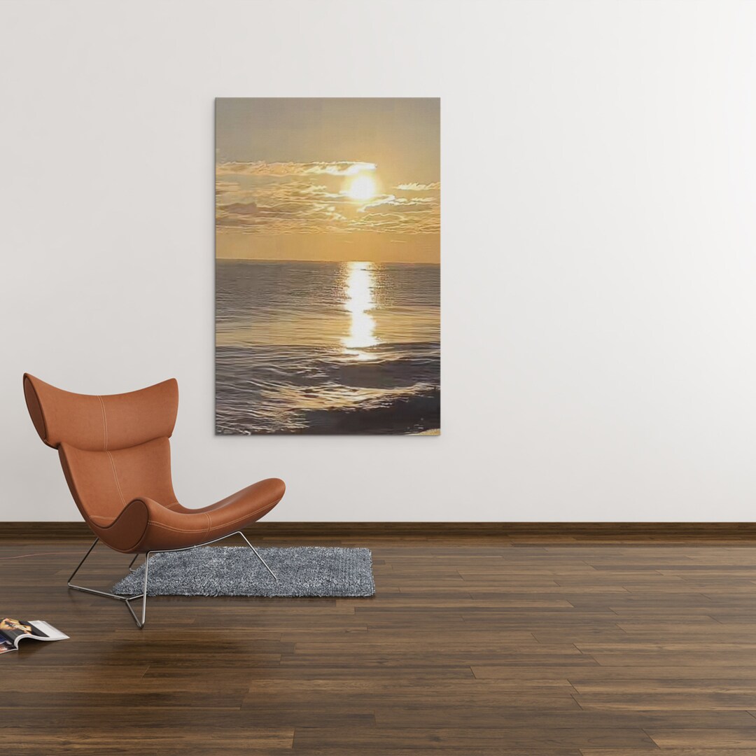 Sunrise on the Water Print, Sunrise Canvas Wall Art Design, Poster ...