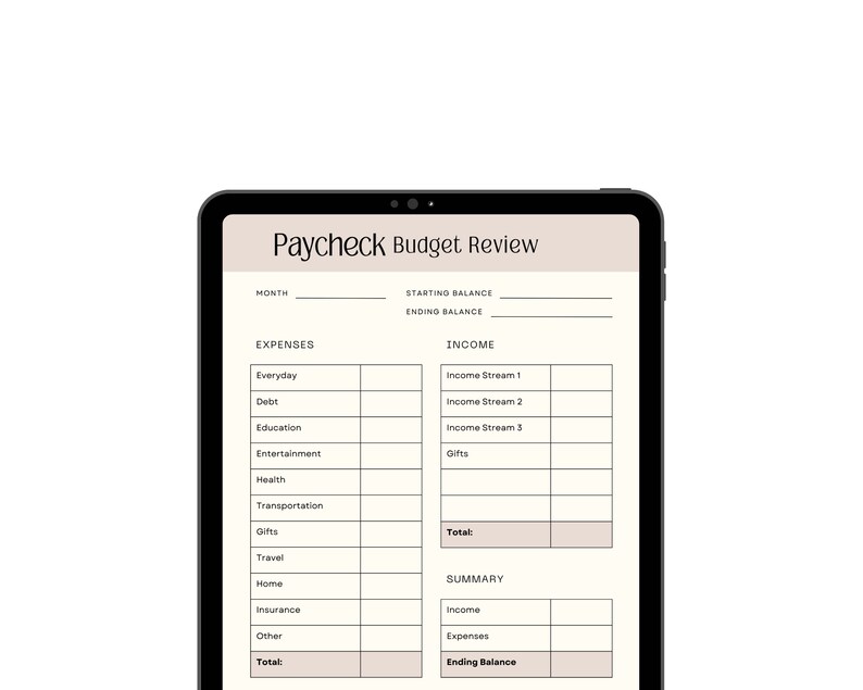 Paycheck Budget Planner, Printable PDF, Budget by Paycheck, Financial ...