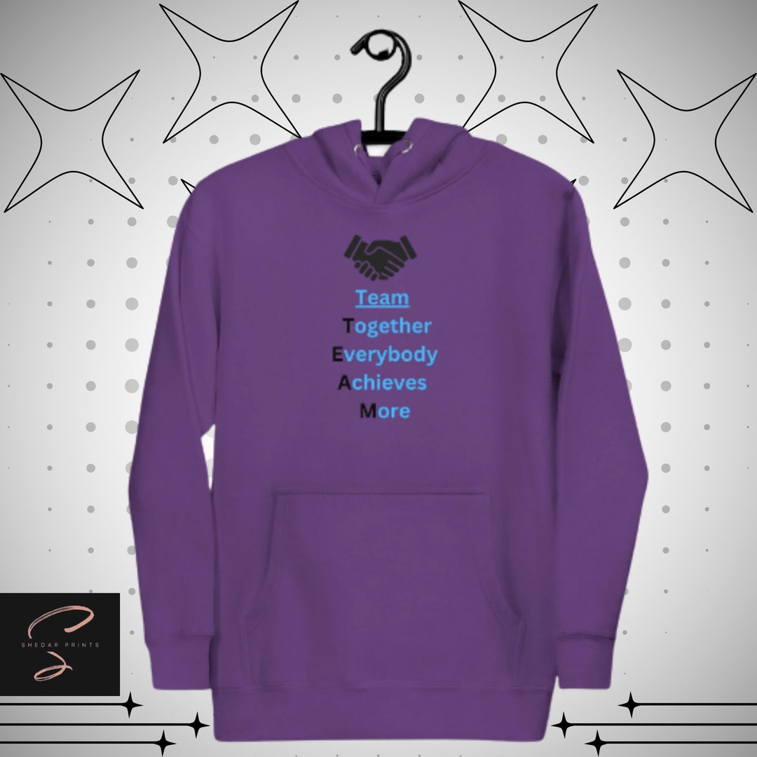 Teamwork Unisex Hoodie, Fun Office Work Sweatshirt, Teamwork Gift Group ...