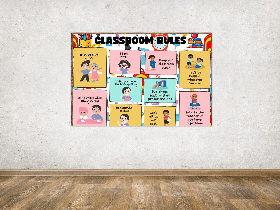 Printable Classroom Rules, Classroom Expectations Poster, Classroom ...