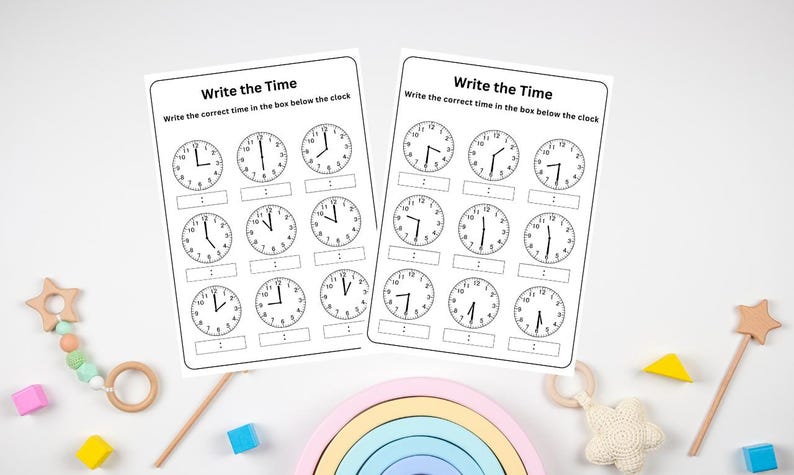 Telling Time Worksheet: Clock Math, Analog & Digital (PDF) - Etsy