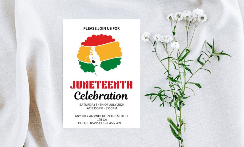Printable Juneteenth Celebration Invitation: Editable Event Invite - Etsy