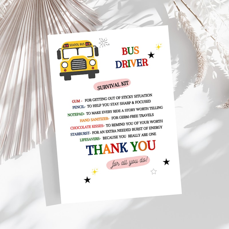 Bus Driver Thank You - Etsy