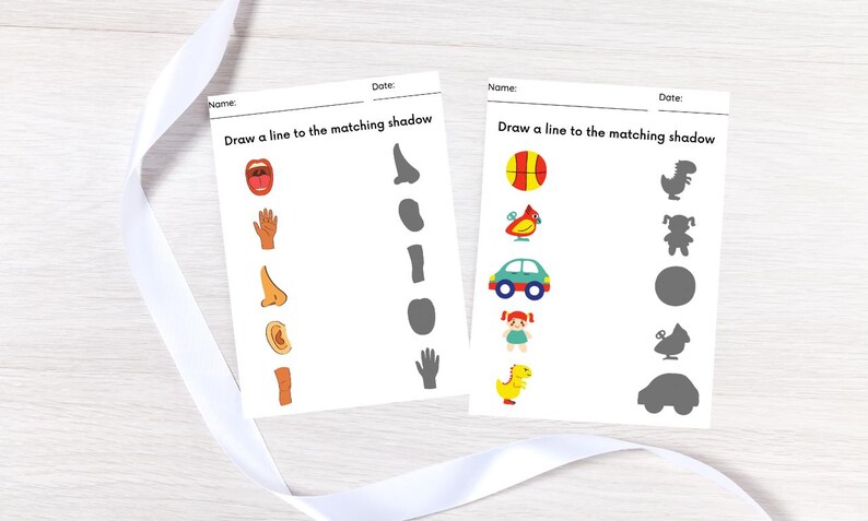 Preschool Matching Worksheets: Early Learning Activities (PDF) - Etsy