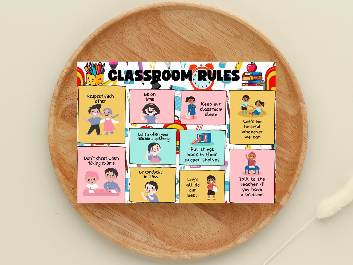 Printable Classroom Rules, Classroom Expectations Poster, Classroom ...