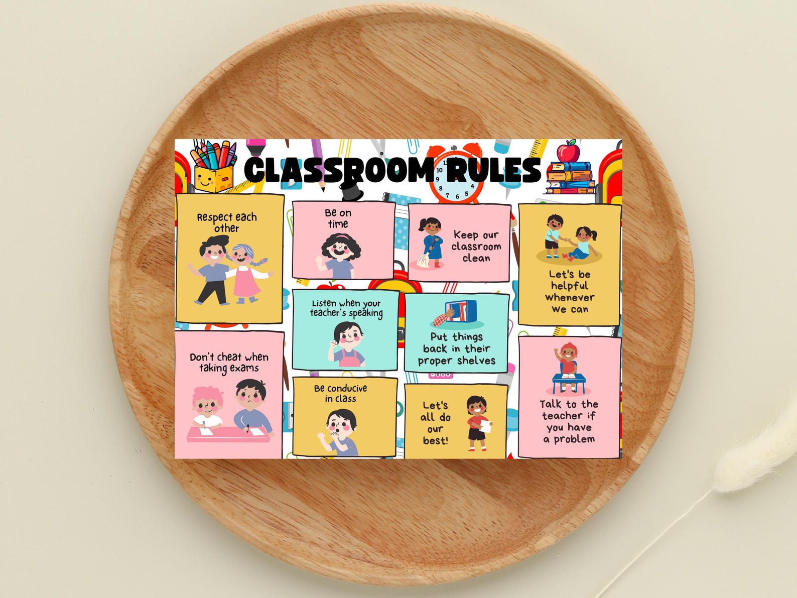 Printable Classroom Rules, Classroom Expectations Poster, Classroom ...