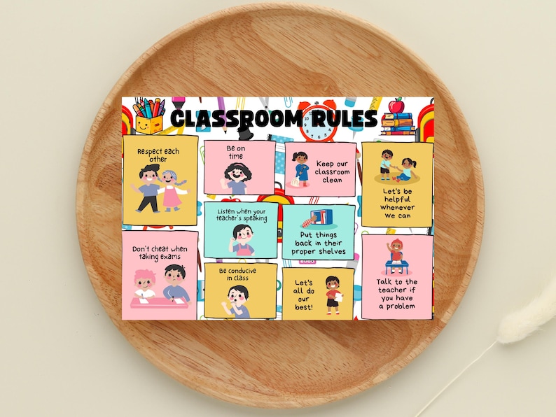 Printable Classroom Rules Poster: Teacher Decor (digital Download) - Etsy