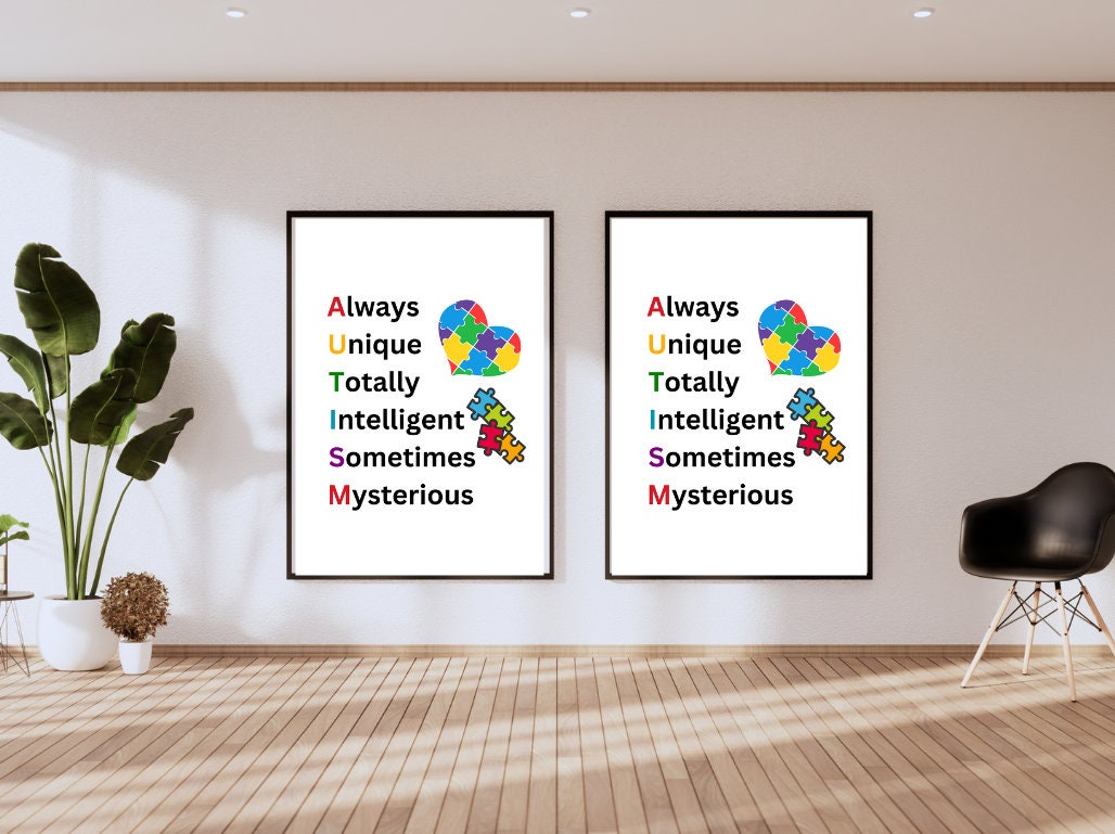 Autism Wall Art, Autism Awareness Png, Autism It's Not A Disability It ...