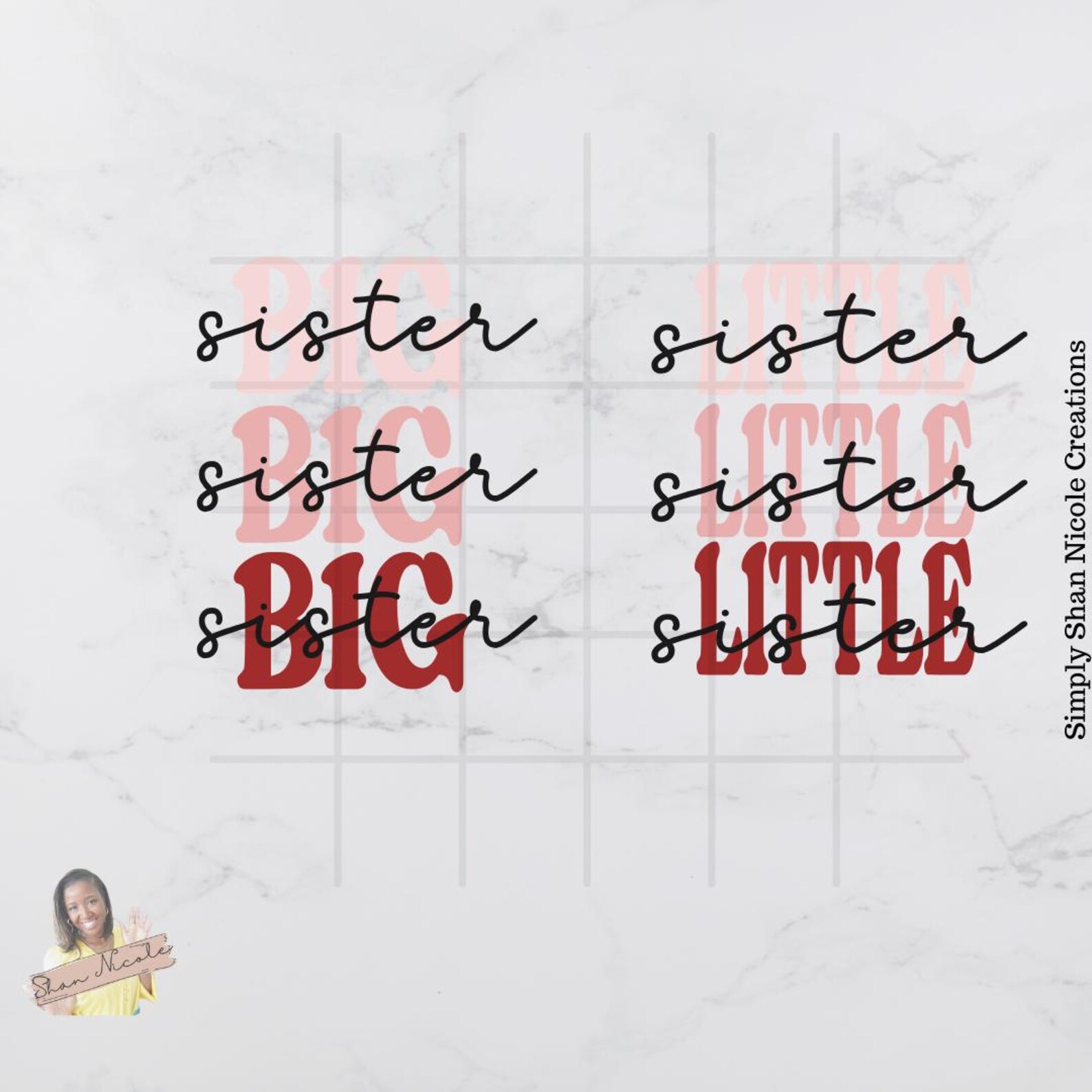 Big Sister SVG – Matching Little Sister Design (digital Download) - Etsy