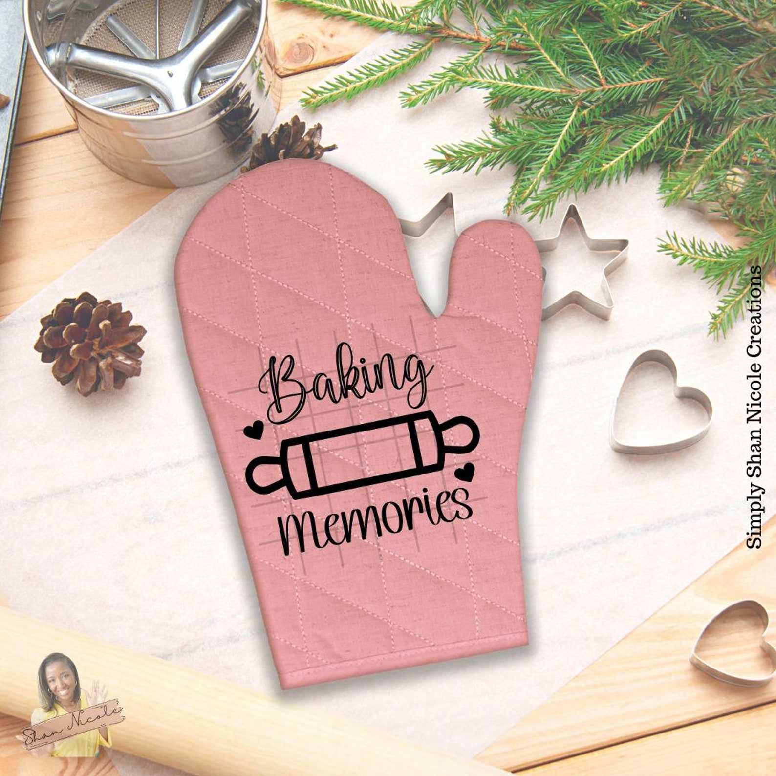 Oven Mitt SVG - Christmas Baking SVG - Holiday Kitchen Craft File for ...