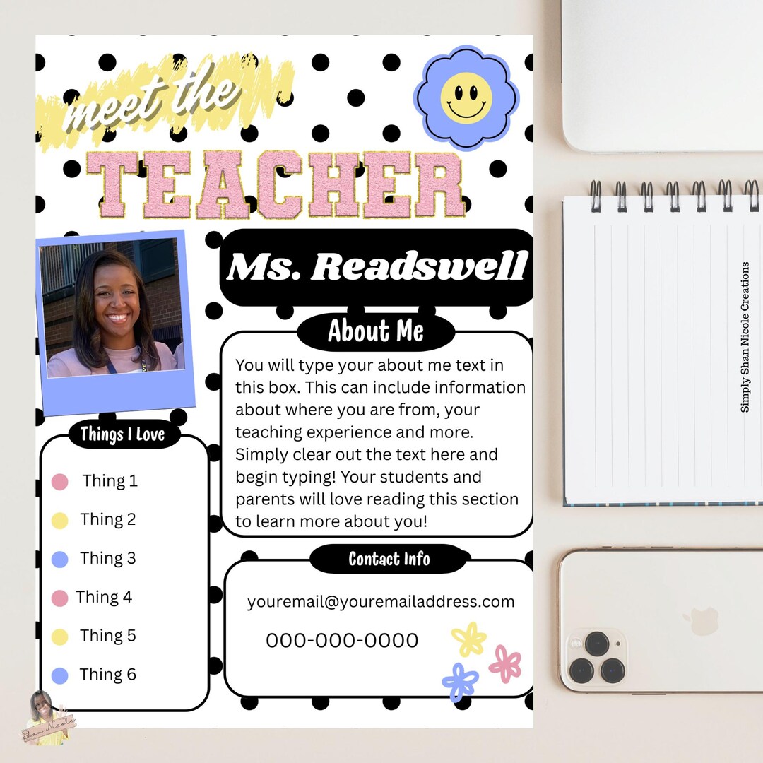 Meet the Teacher Template | Back to School Printable | Editable Canva ...