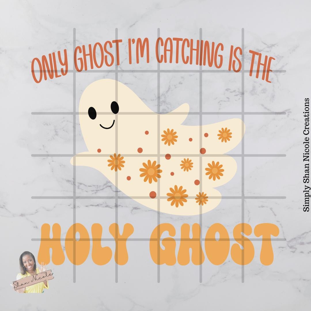 Retro Christian SVG| Cute Ghost SVG - Fall Christian PNG| "only Ghost I ...