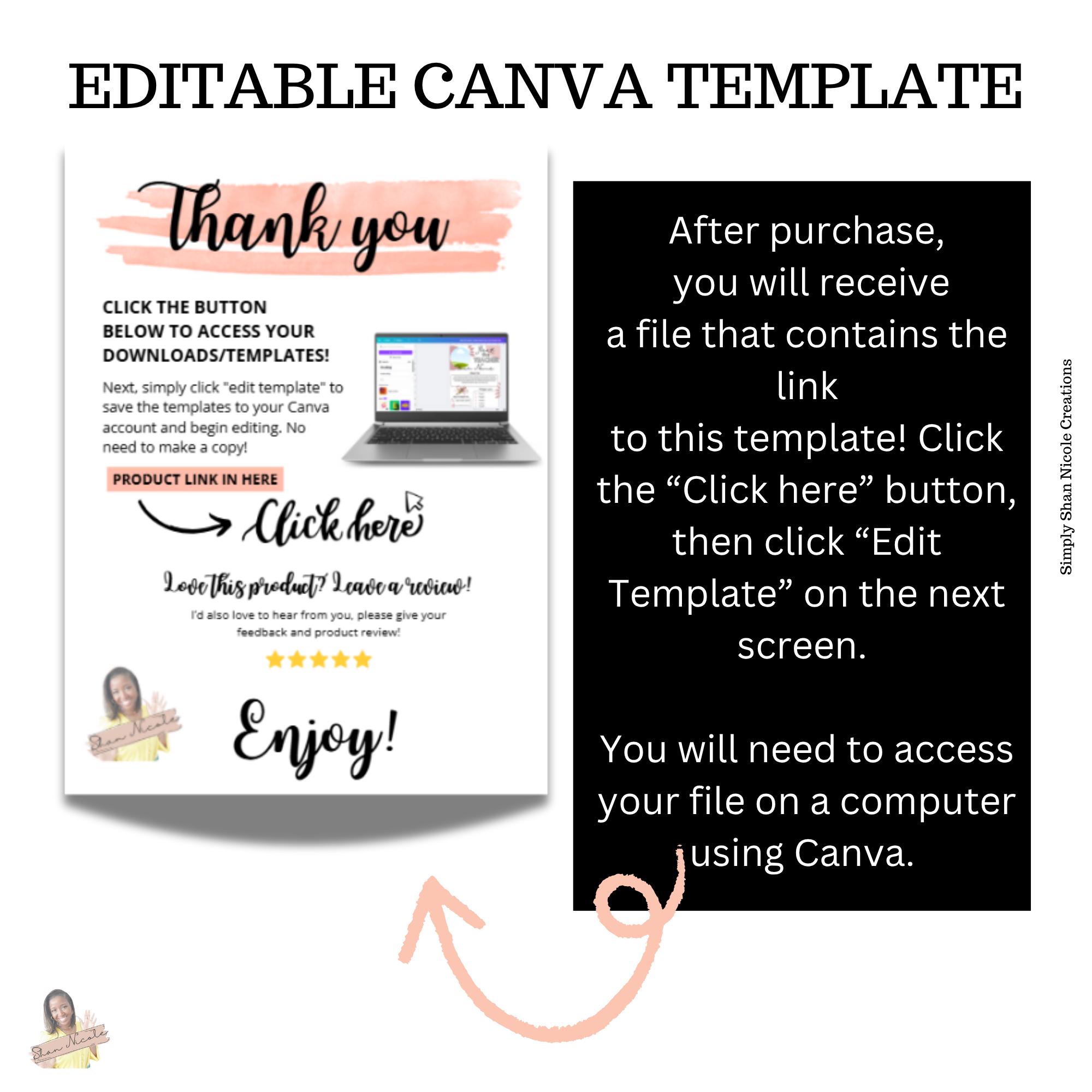 Teacher Email Signature Template Bundle | Editable Contact Card (canva ...