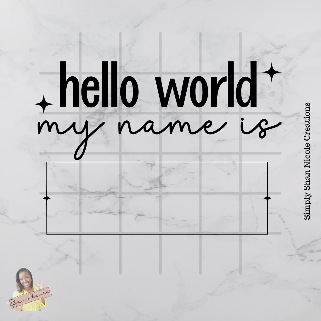 Hello World SVG - Birth Announcement SVG | Customizable Baby Bodysuit ...