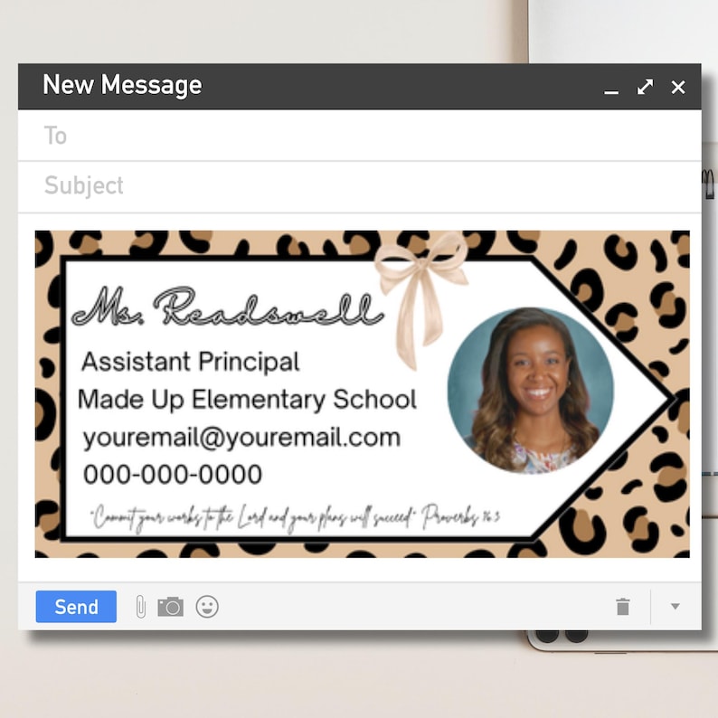Email Signature Canva Template | Custom Signature for Teachers and ...
