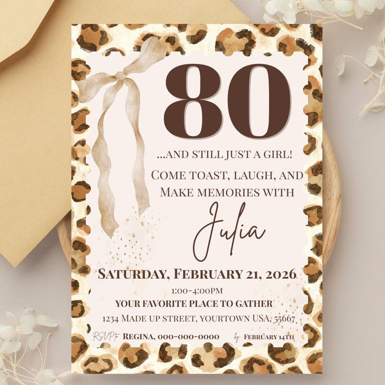 80th Birthday Invitation | Birthday Invitation Template | 80 and Still ...