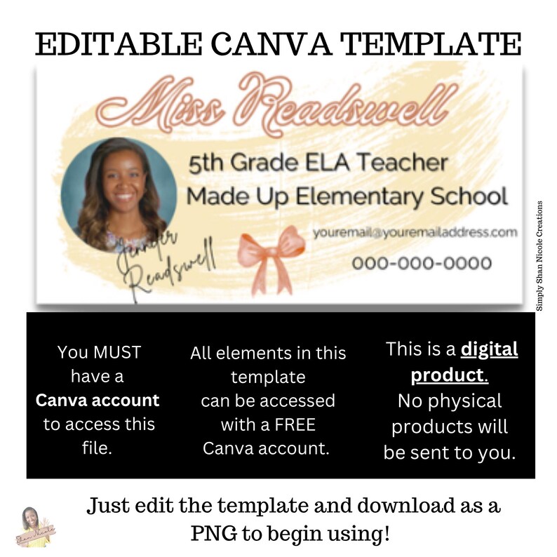 Editable Email Signature Template | Canva Custom Design (digital ...